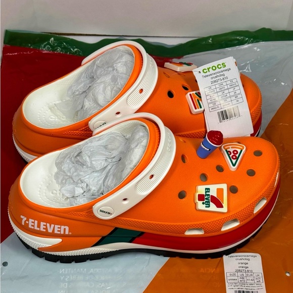 CROCS | Shoes | Crocs Collab With Seven Eleven 71 Orange Megacrush ...